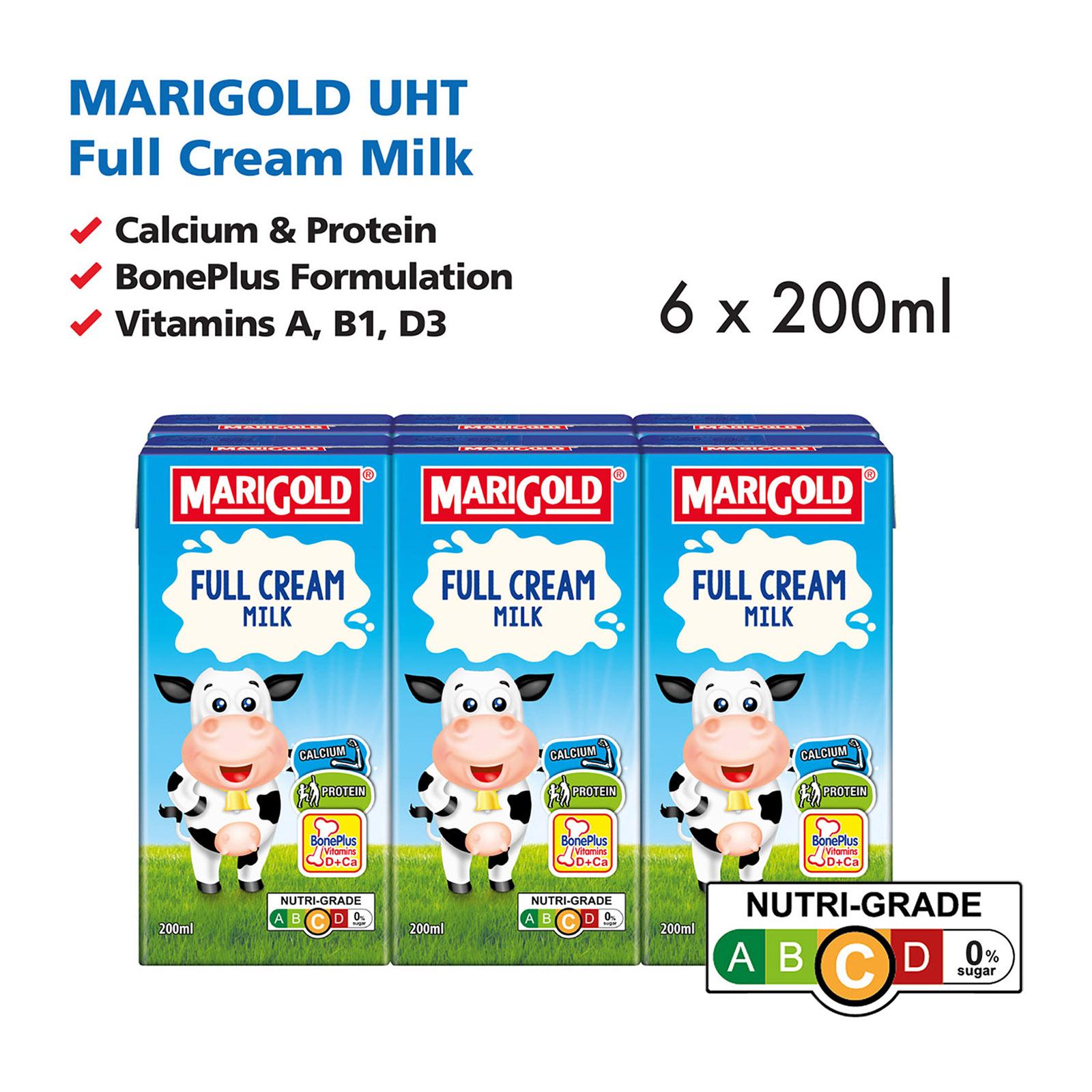 Marigold Full Cream UHT Milk (6 x 200ML) | Lazada Singapore