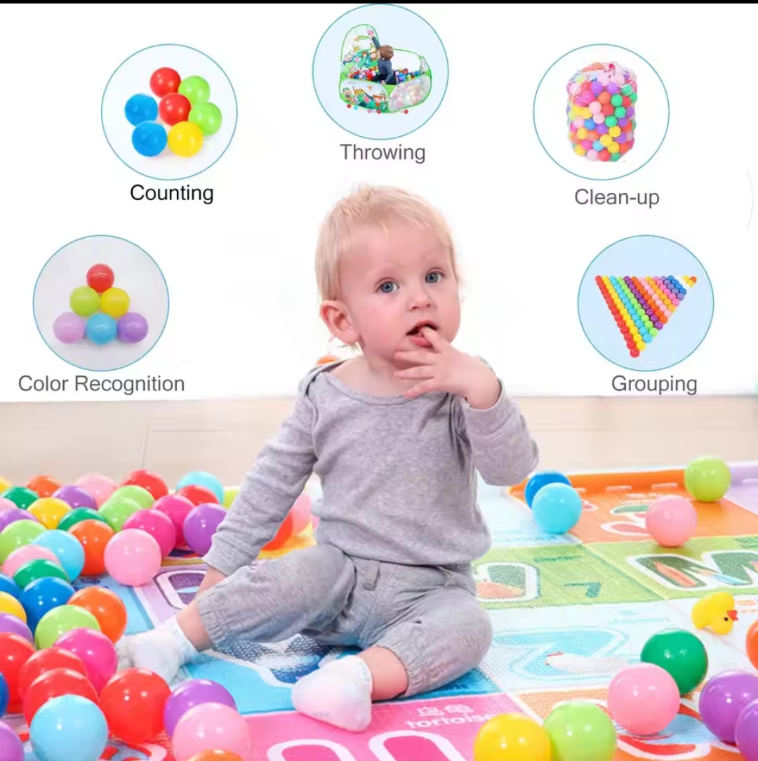 100/50/25/12Pcs Colorful Baby Plastic Balls – Fun Ocean & Pool Play Pit ...