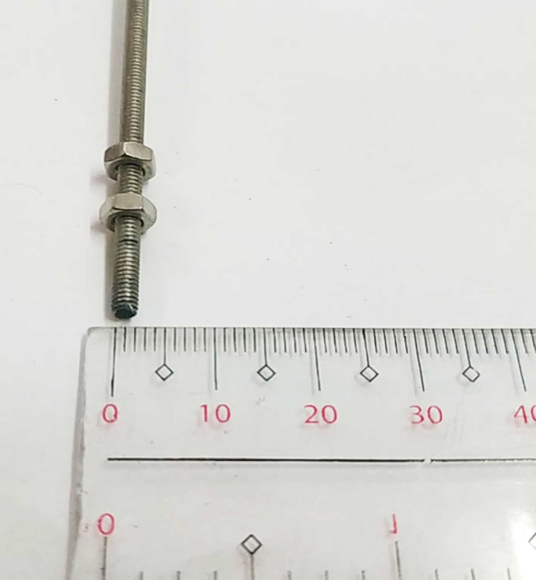 SS THREADED ROD 3MM X 1/2 METER WITH 2 PIECE NUT ( STAINLESS STEEL ...