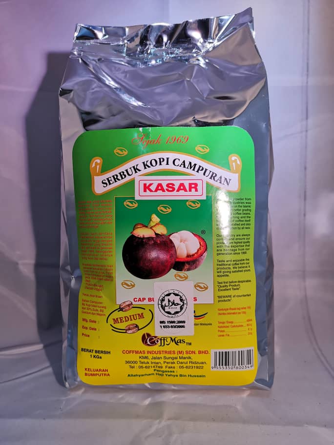 ☕👍800GM Serbuk Kopi Campuran Sejak 1969 Cap Buah Manggis (Kasar ...