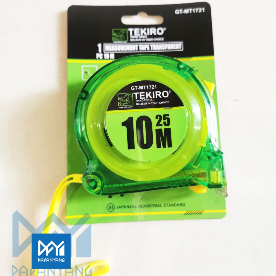 TEKIRO Meteran Transparan 10 Meter | Measurement Tape Tekiro ...