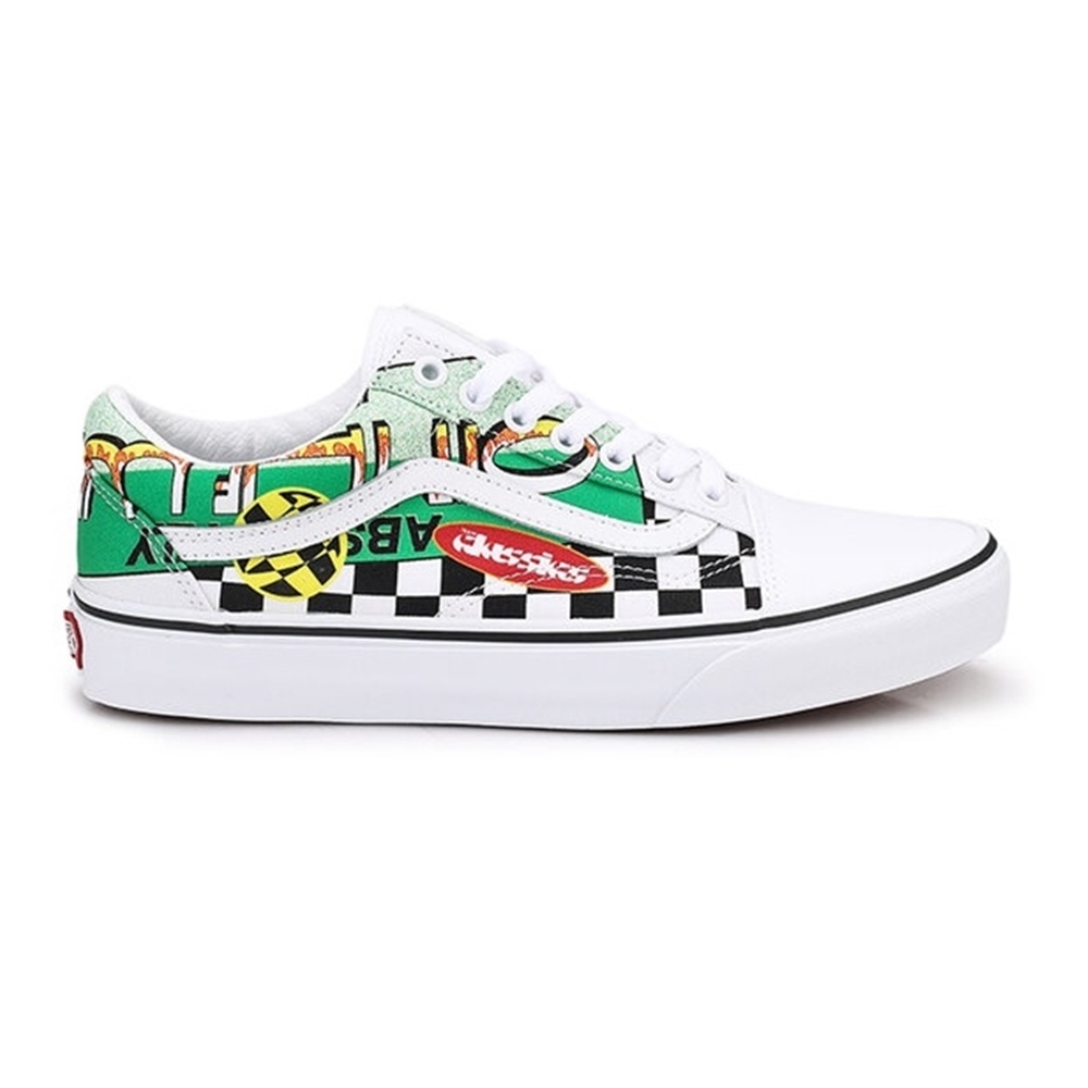 Vans รองเท้าผ้าใบ Old Skool | Vans Collage True White/Print ...