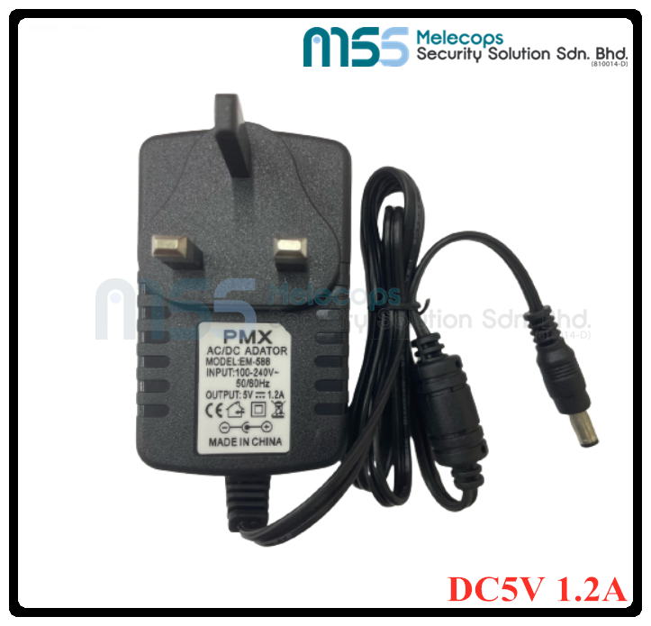 PMX EM588 DC5V 1.2A 3 Pin Power Adaptor | Lazada