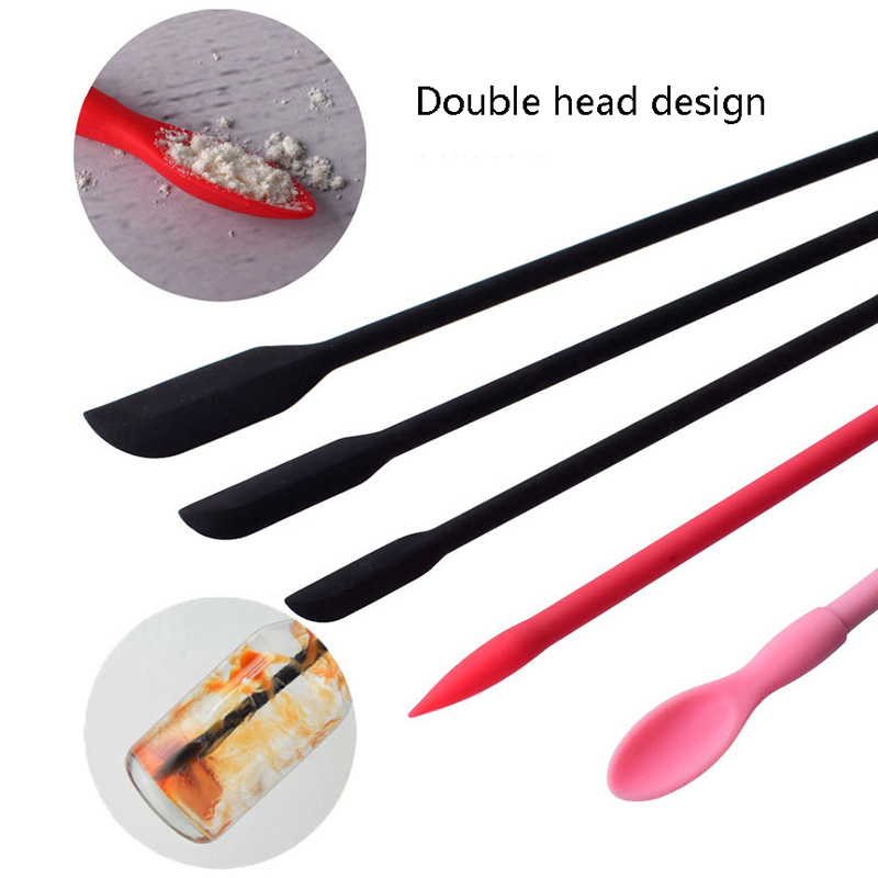 Mini Silicone Spatula Thin Jar Bottle Silicone Scraper Gadget Face Mask ...