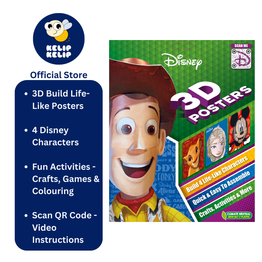 Disney Classics Pop Heads 3D Posters Activity Book For Kids to Have Fun ...