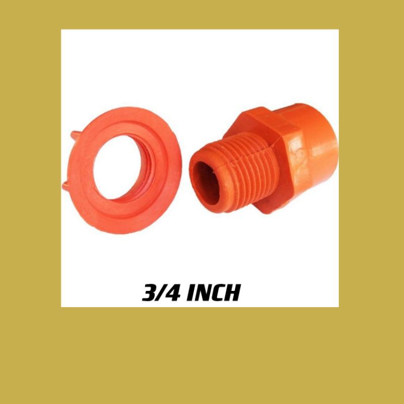 PVC Orange Male adapter with lock nut | Lazada PH