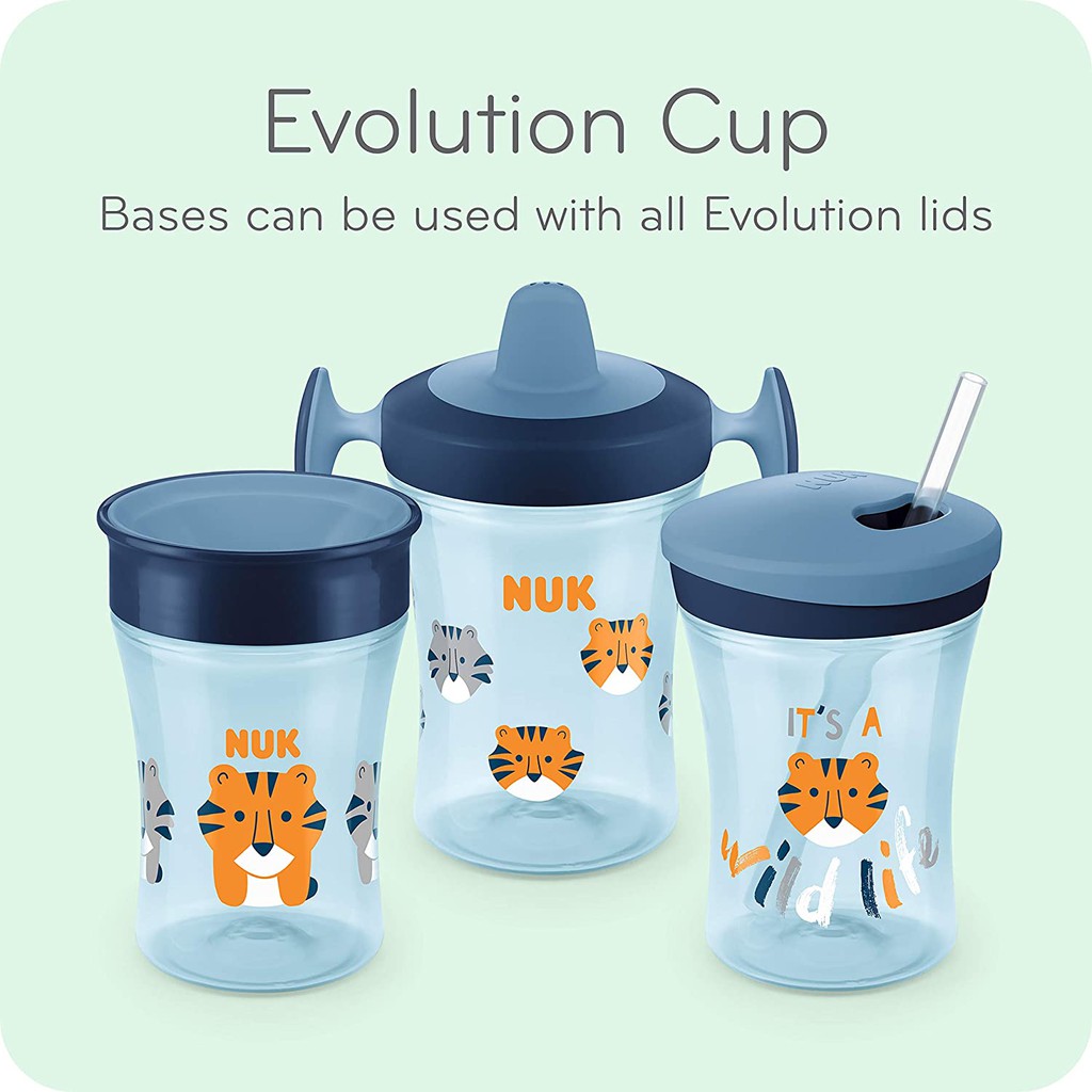 USA USA แก้วหัดดื่ม ถ้วยหัดดื่ม เทไม่หก NUK Evolution 360 Cup 8 oz ...