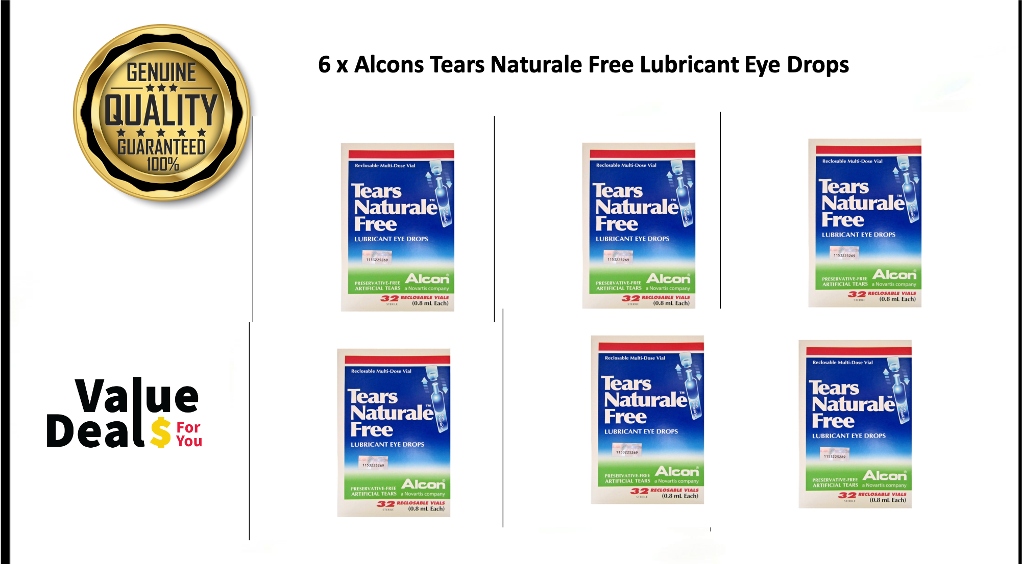 6 x Alcon Tears Naturale Free Eye Drops 0.8ML 32S | Lazada Singapore