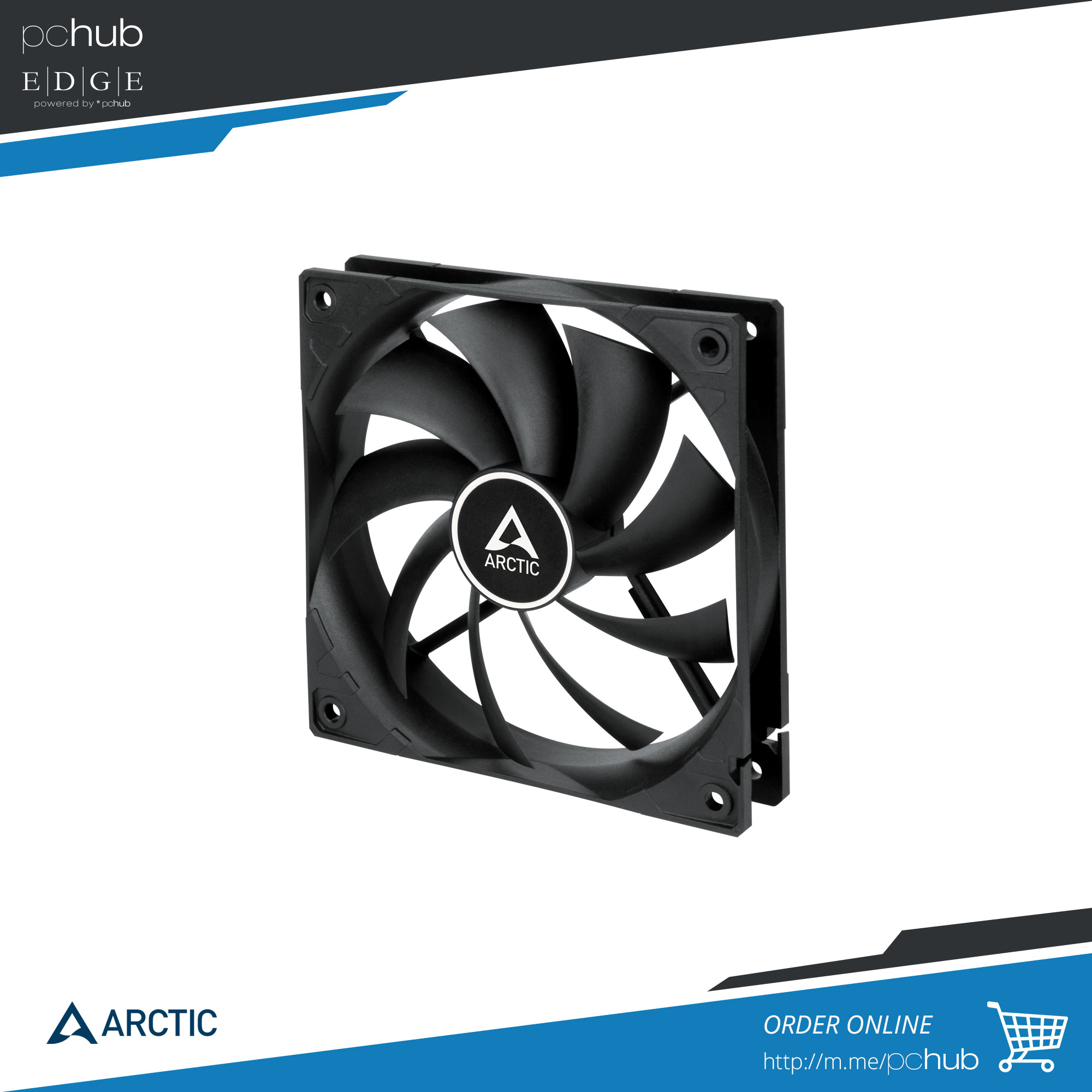 PChub | Arctic Cooling F12 PWM PST, black, 1 pack, 120mm, 53 CFM ...