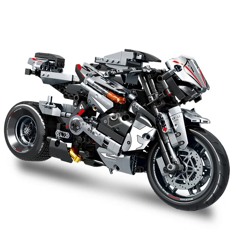 Technical City Speed Racing Motorcycle Car Model Building Block MOC ...