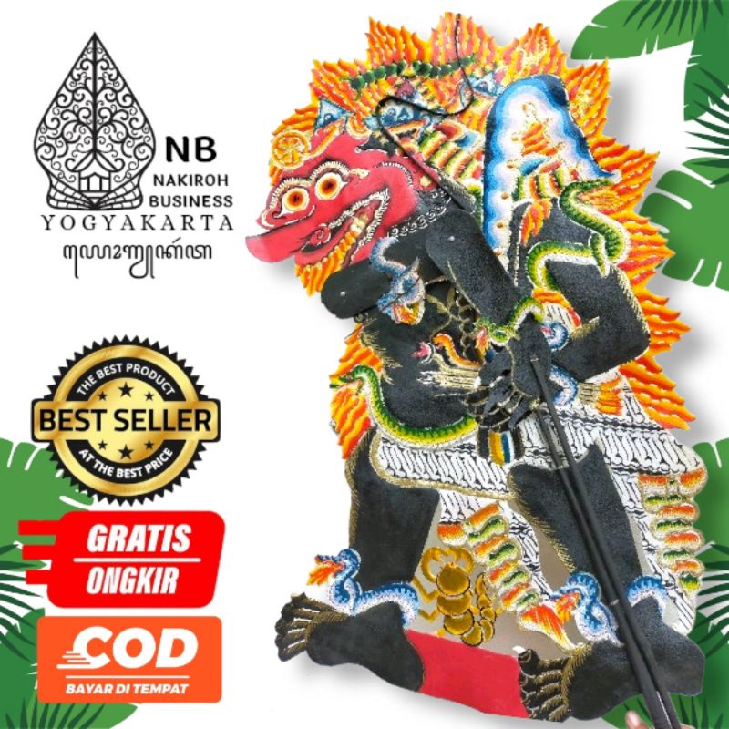 Wayang Kulit Asli BUTO TRIWIKROMO Ukuran Jumbo 80cm Standar Dalang ...