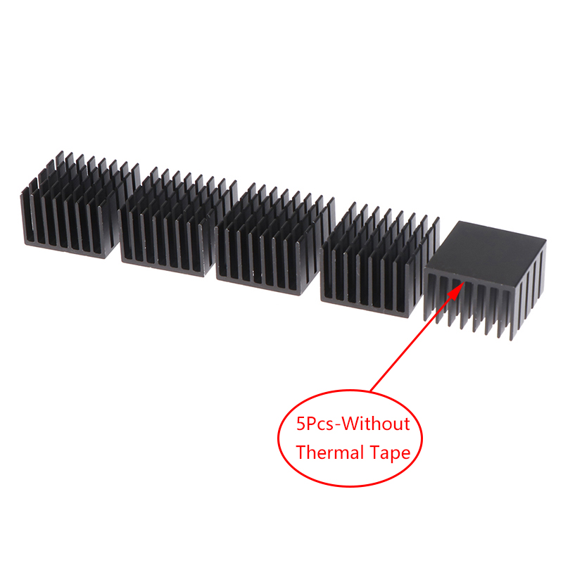 5Pcs Aluminum Heatsink Radiator Cooler 22*22*15mm With Thermal Tape For ...