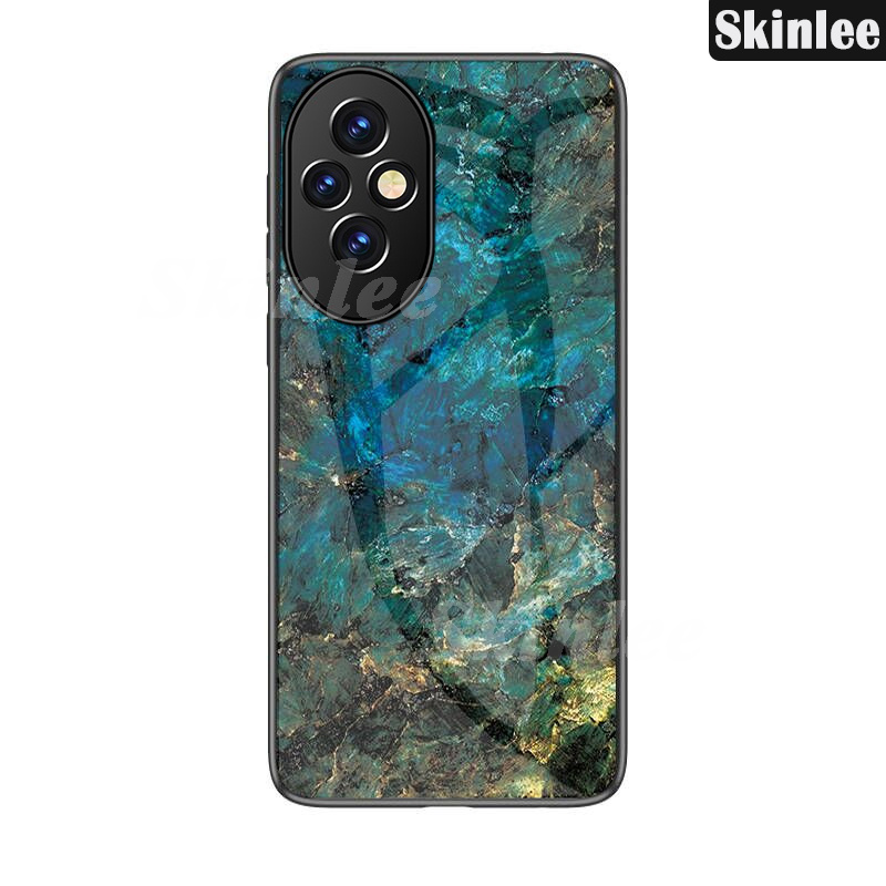 Phone case For Honor 200 Back cover Fashion Marble Hard Tempered Glass ...
