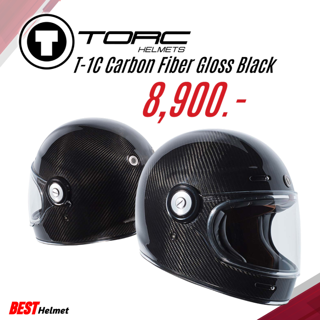 หมวกกันน็อค TORC T-1C Carbon Glossy Carbon | Lazada.co.th