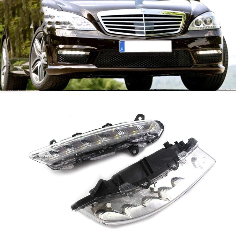 1 Pair L+R Led Drl Daytime Running Light for Mercedes S-Class 09-13 ...