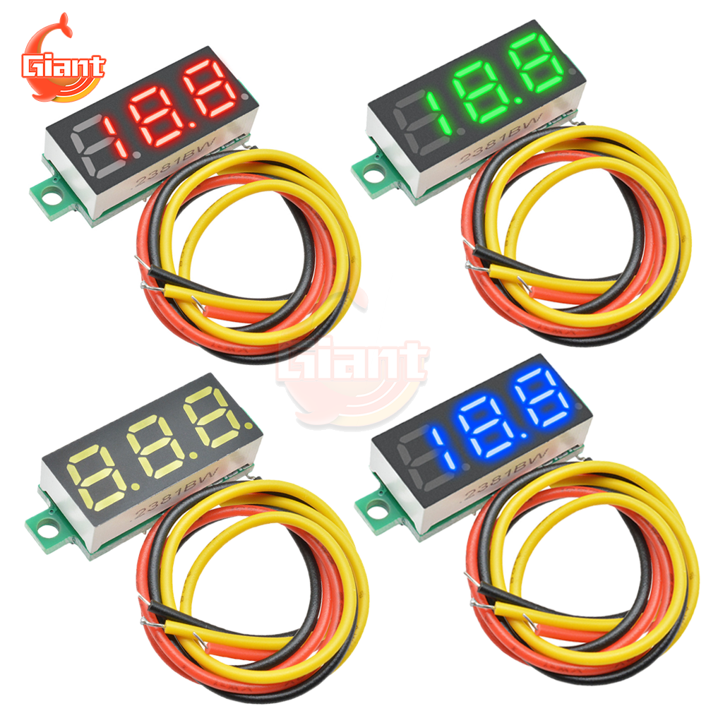 Dc 0-100v 3-Wire Digital Voltmeter 0.28 Inch Led Display Voltage ...