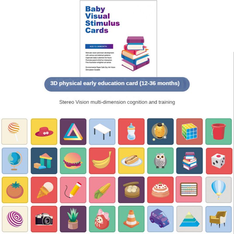 [4 at $9.90] Montessori Baby Visual Stimulation Cards (0-36 Months ...