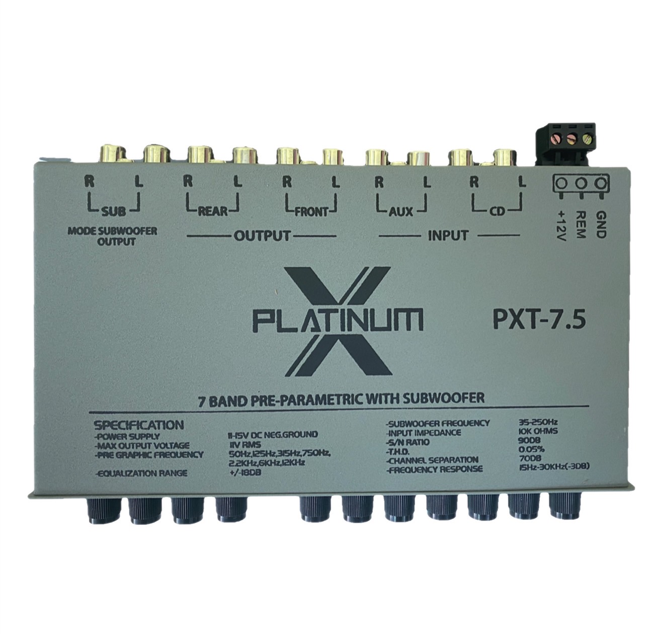ปรีแอมป์รถยนต์ ปรีแอมป์ 7 แบนด์ PLATINUM PXT-7.5 โมโรงงาน ท้ายทิฟฟานี ...