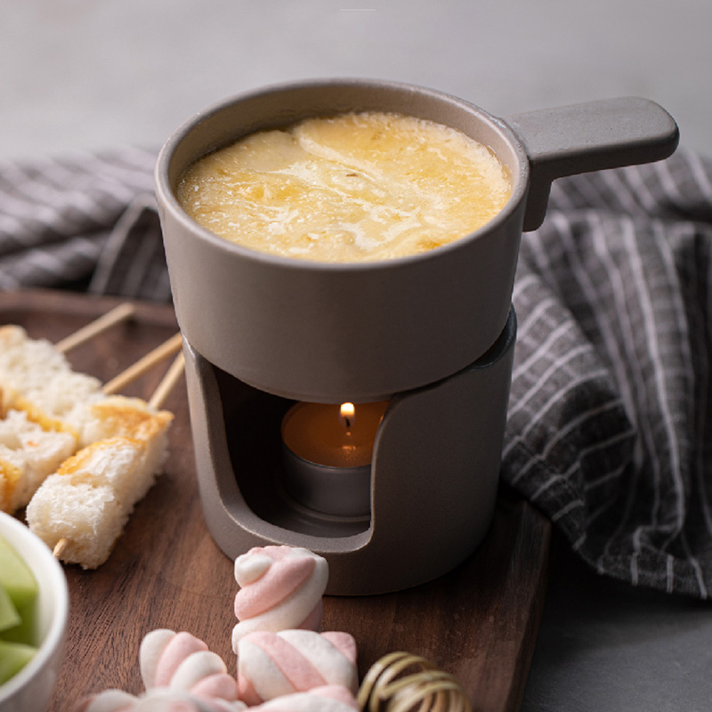 【NEW】 ceramic fondue pot Swiss cheese ice chocolate melting hotpot ...