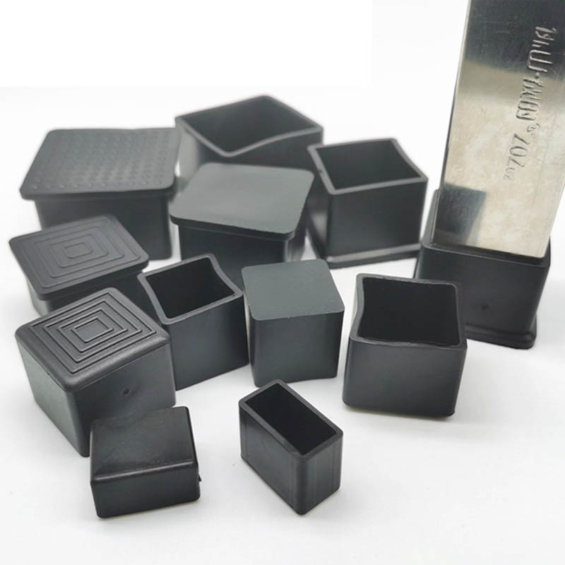 Square Rubber Chair Ferrules Anti Scratch Floor Protector Table Feet ...