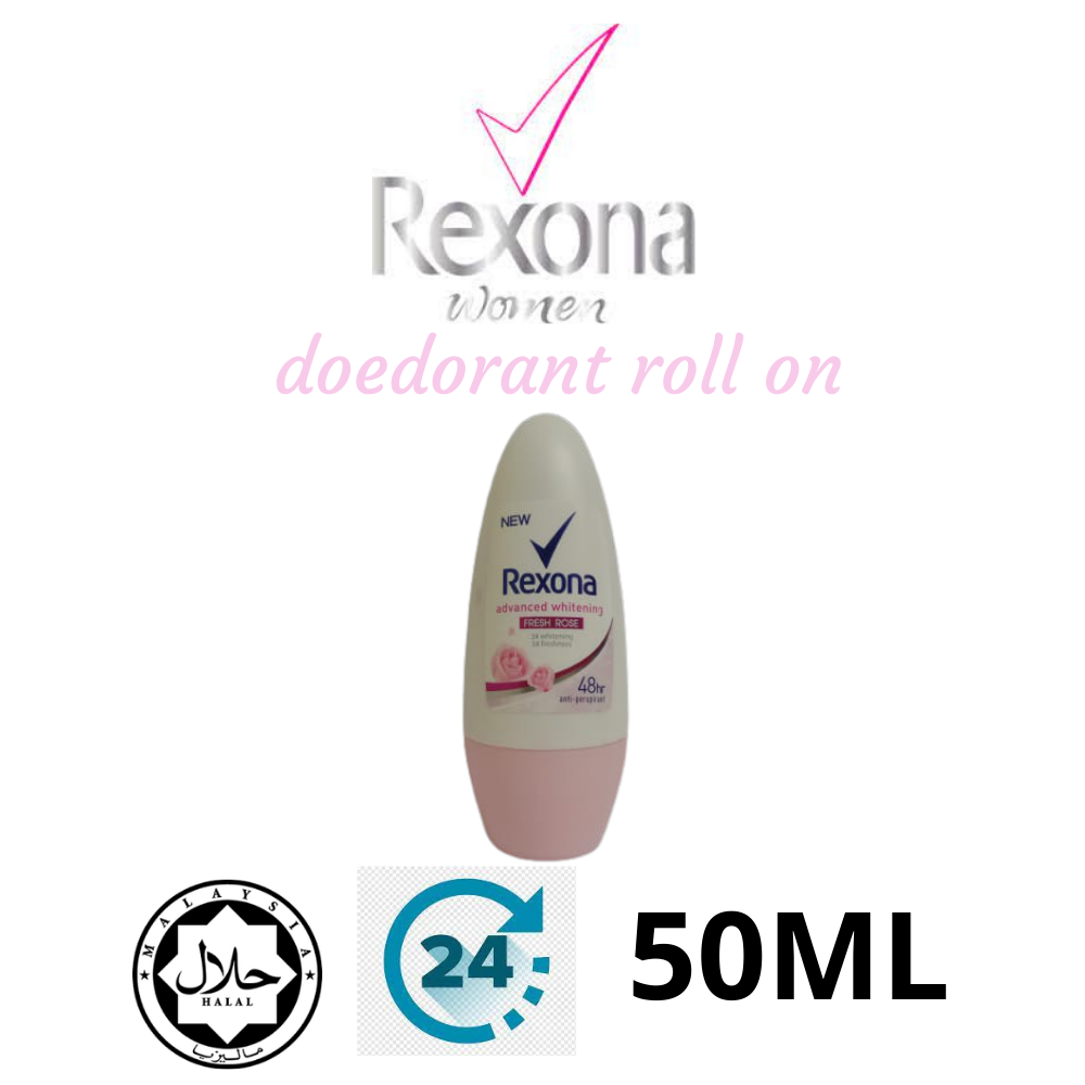Rexona Women Deodorant Roll On 50ml (powder dry / passion / fresh rose ...