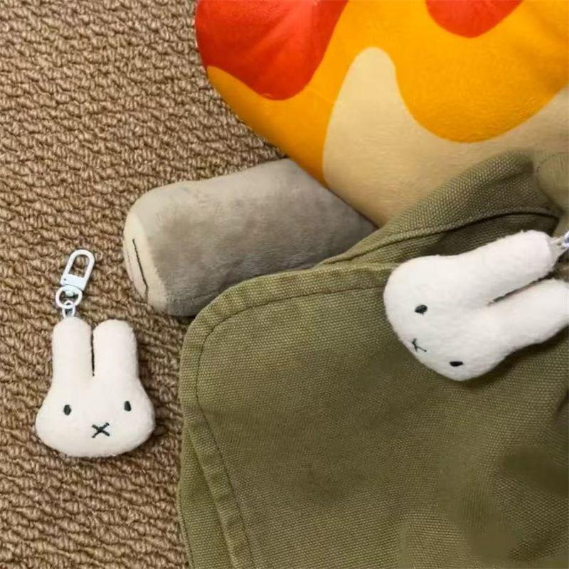 Miffy Cartoon Plush Key Chain Kawaii Anime Creative Doll Simple ...