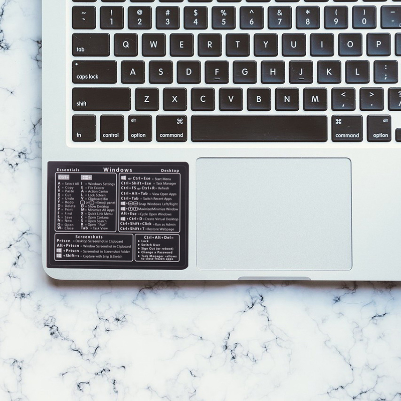 2Pcs Windows/Word Reference Keyboard Computer Shortcut Sticker Adhesive ...