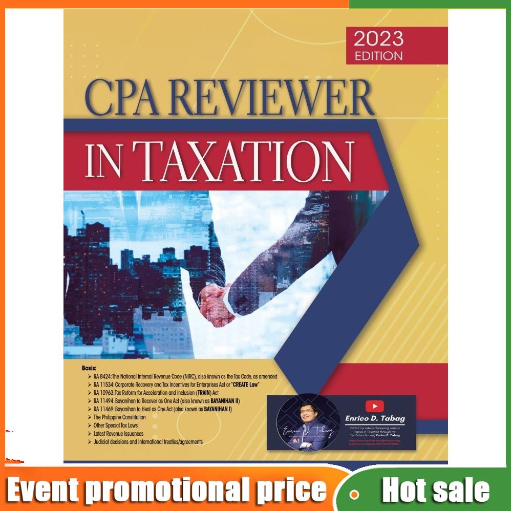 CPA Reviewer in Taxation 2023 Edition by D. Tabag | Lazada PH