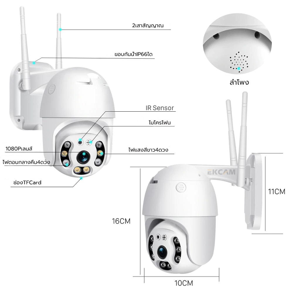 Ease life กล้องวงจรปิด wifi ip camera กล้องวงจรปิดไร้สาย Full HD 5MP Wirless PTZ ip camera ล้าน ...