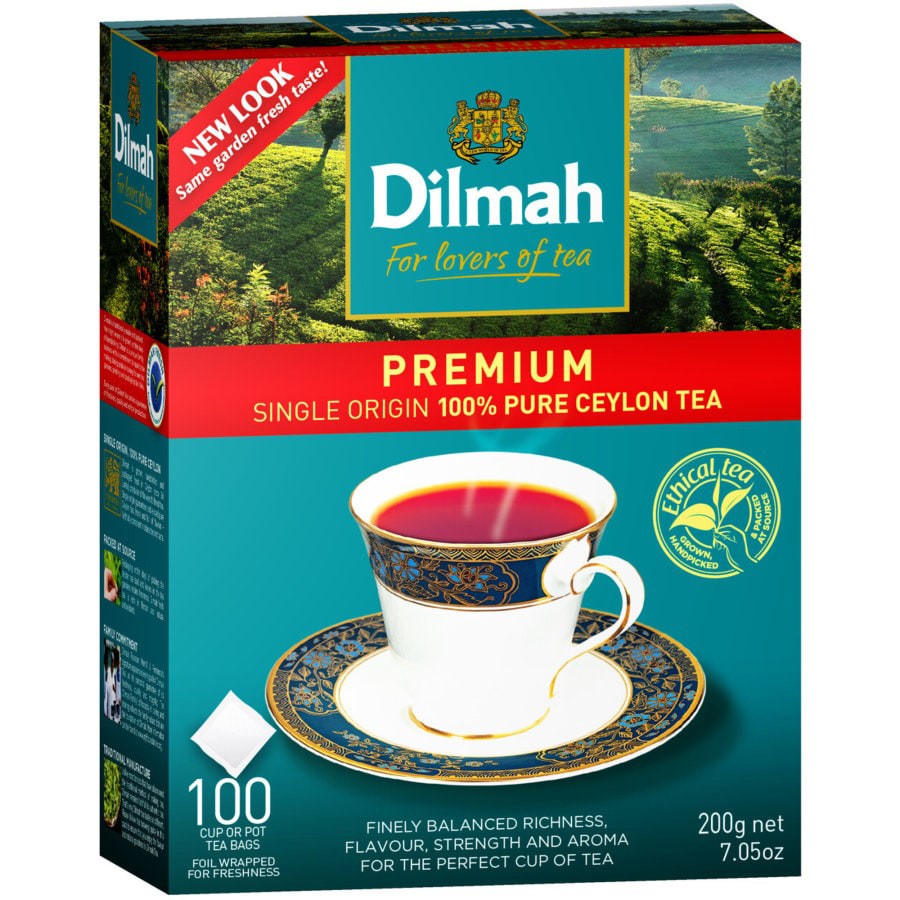 Dilmah PREMIUM Single Origin 100% Pure Ceylon Tea 2g x 50 or 100 Tea ...