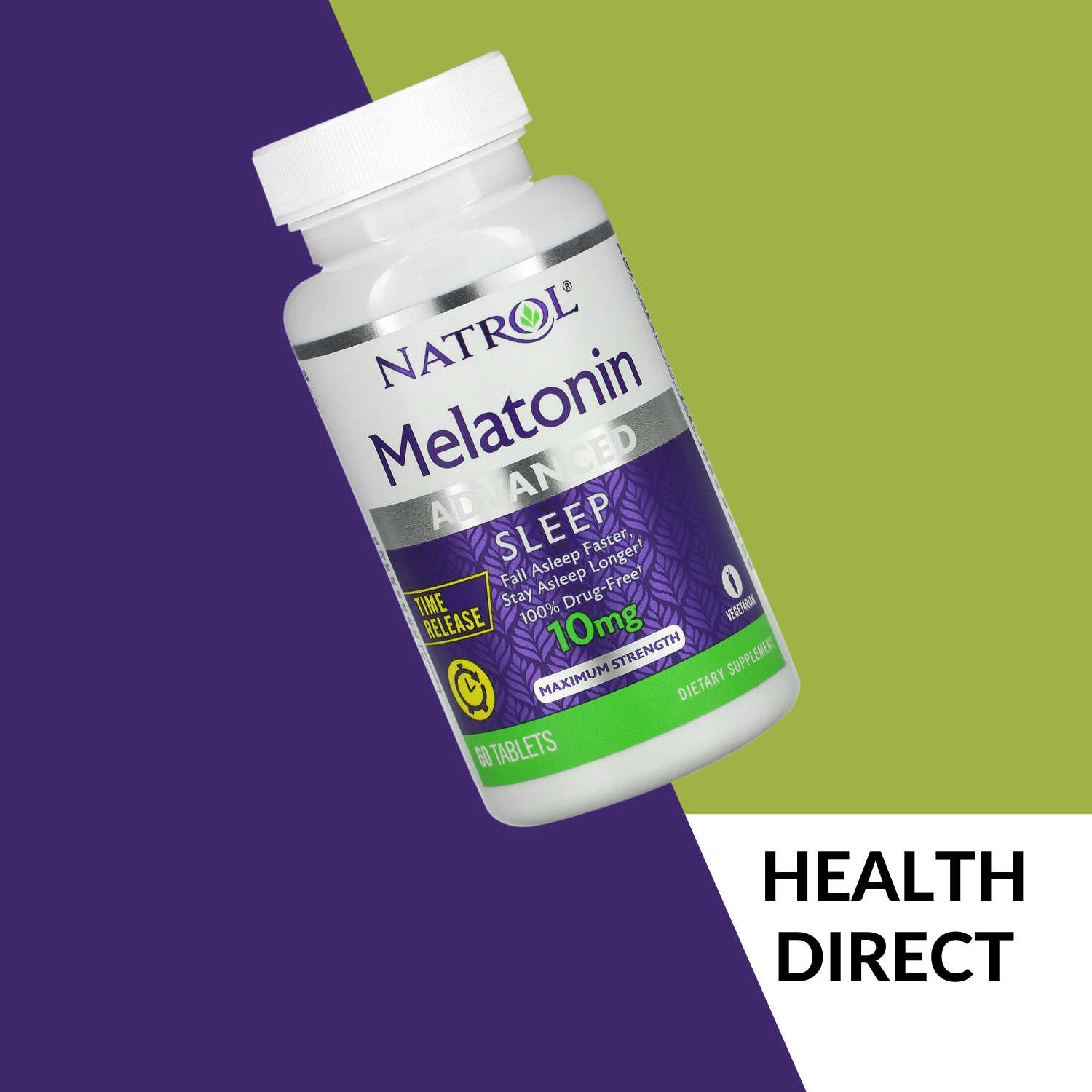 Natrol Melatonin Advanced Sleep Time Release 10 mg 60 Tablets | Lazada PH