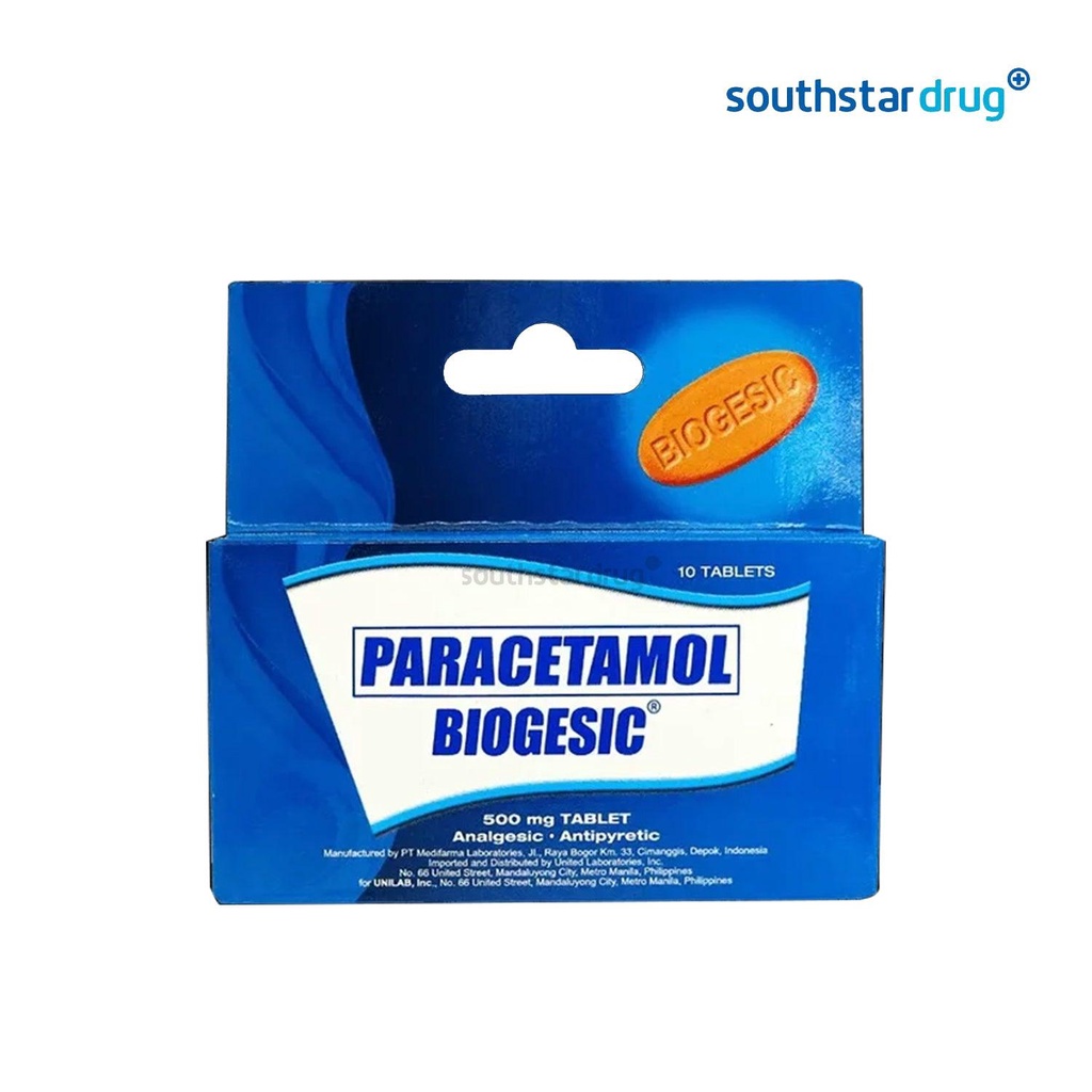 Biogesic 500mg 10x1 Pack | Lazada PH