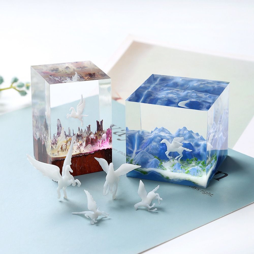 Candle Large Square Cube Molds Deep 3D Cube Mould Silicone Epoxy Resin ...