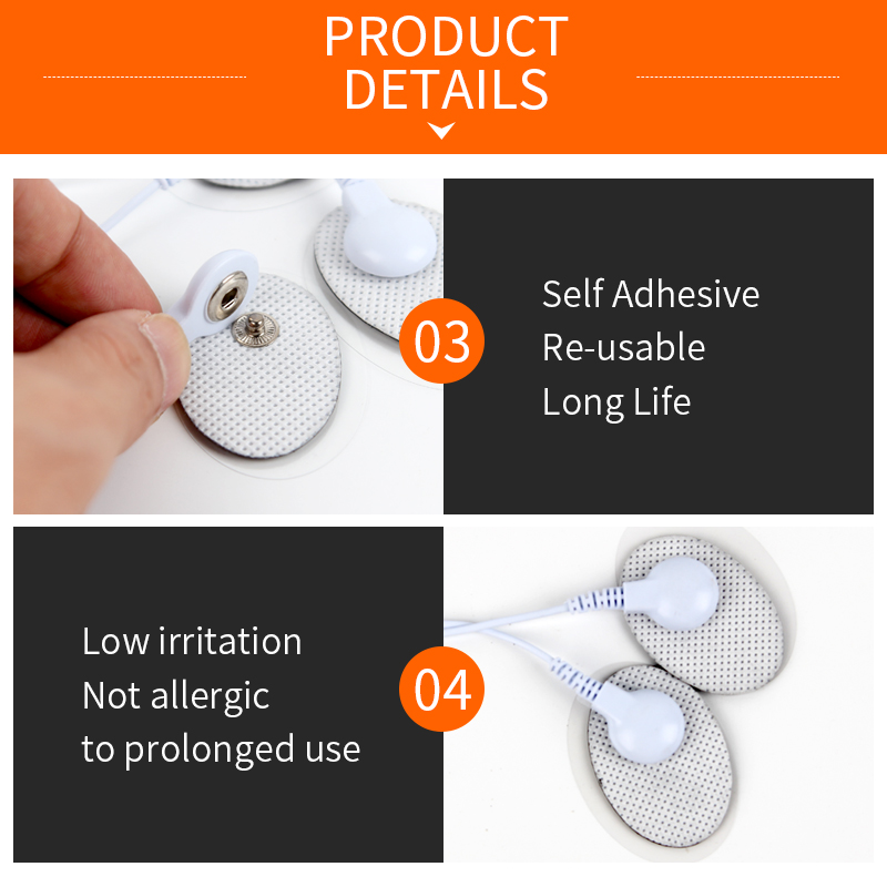 HOT 20/10PCS Mini Button Electrode Pad Patch Sticker Pulse Electrode ...