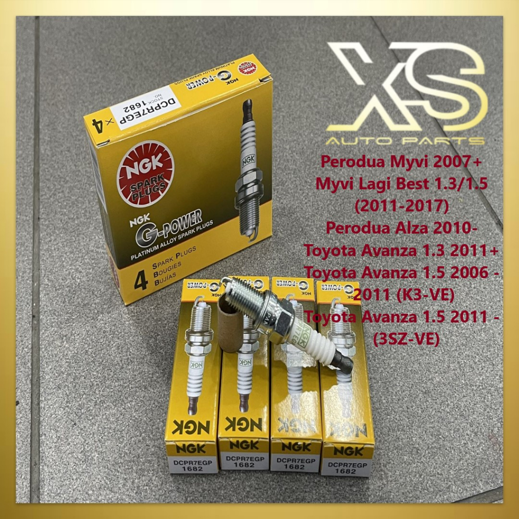 (100% ORIGINAL) NGK 1682 G-Power Platinum Alloy Spark Plugs For Myvi /LAGIBEST/ Alza / Avanza ...