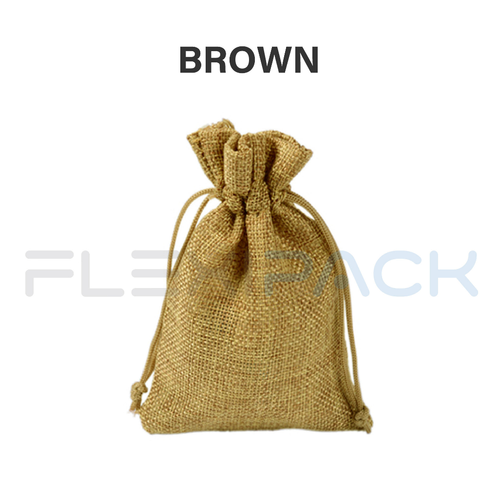 Beg Uncang Doorgift Guni Mini Drawstring Jewellery Bag Gift Bag Linen ...