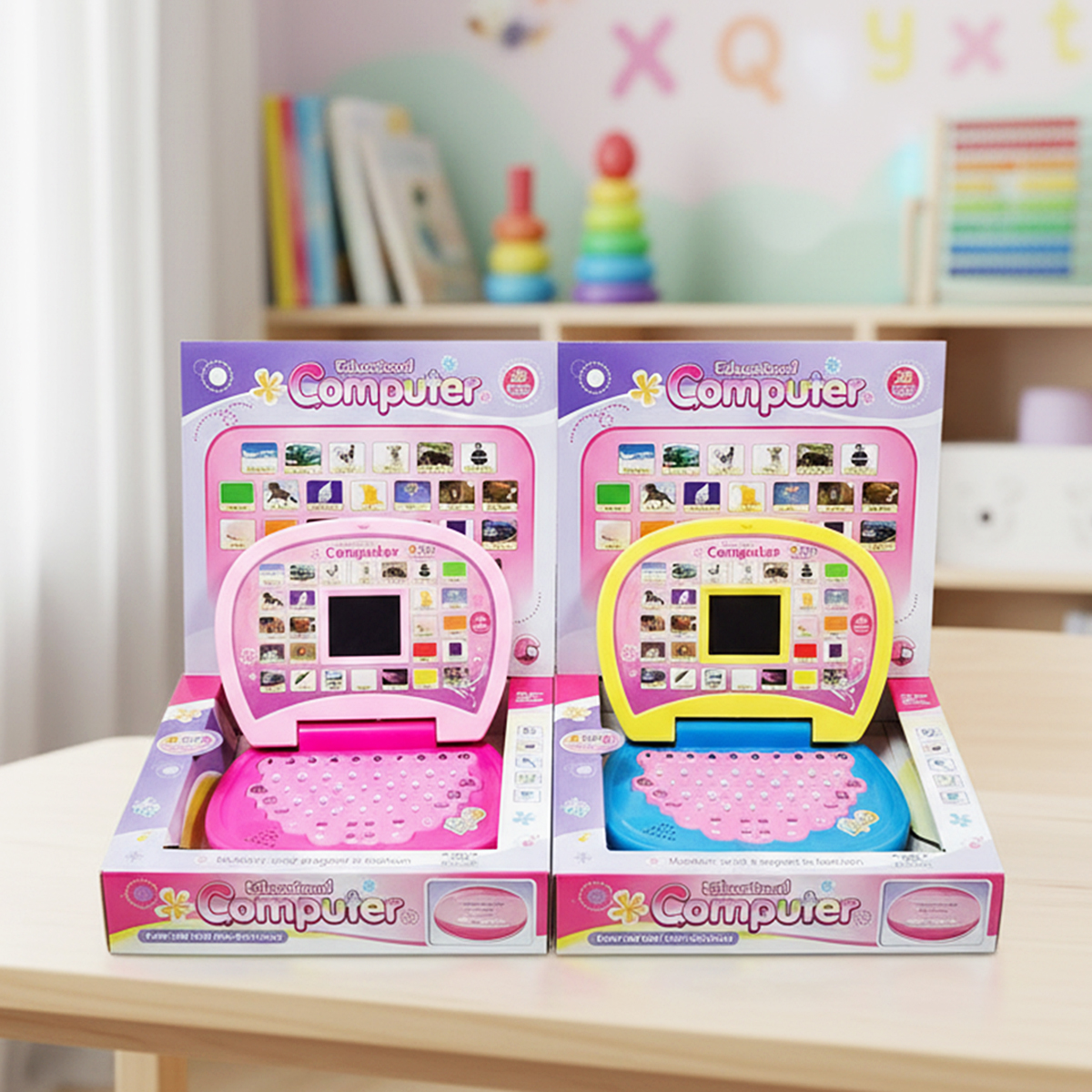 Educational Computer ABC and 123 Learning Kids Toy Laptop with LED ...