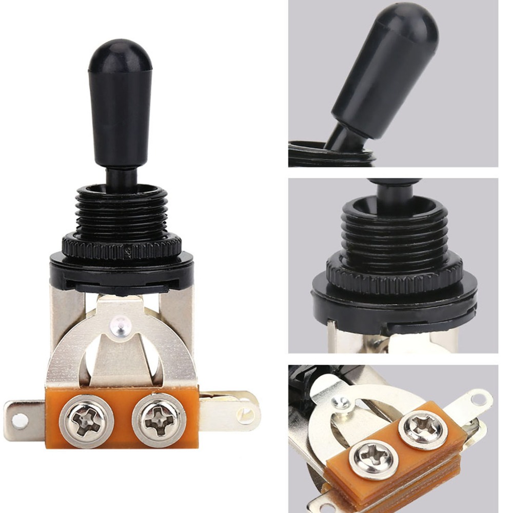 Convenient to carry Black Tip 3-Way Pickup Selector Metal Body Electric ...