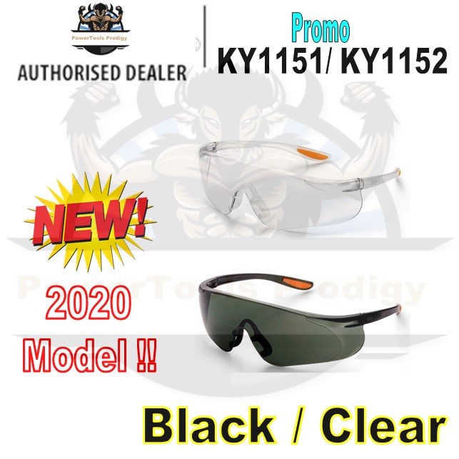 KINGS KY1151 KY1152 CLEAR BLACK SAFETY GLASSES/ SAFETY GOOGLES | Lazada ...
