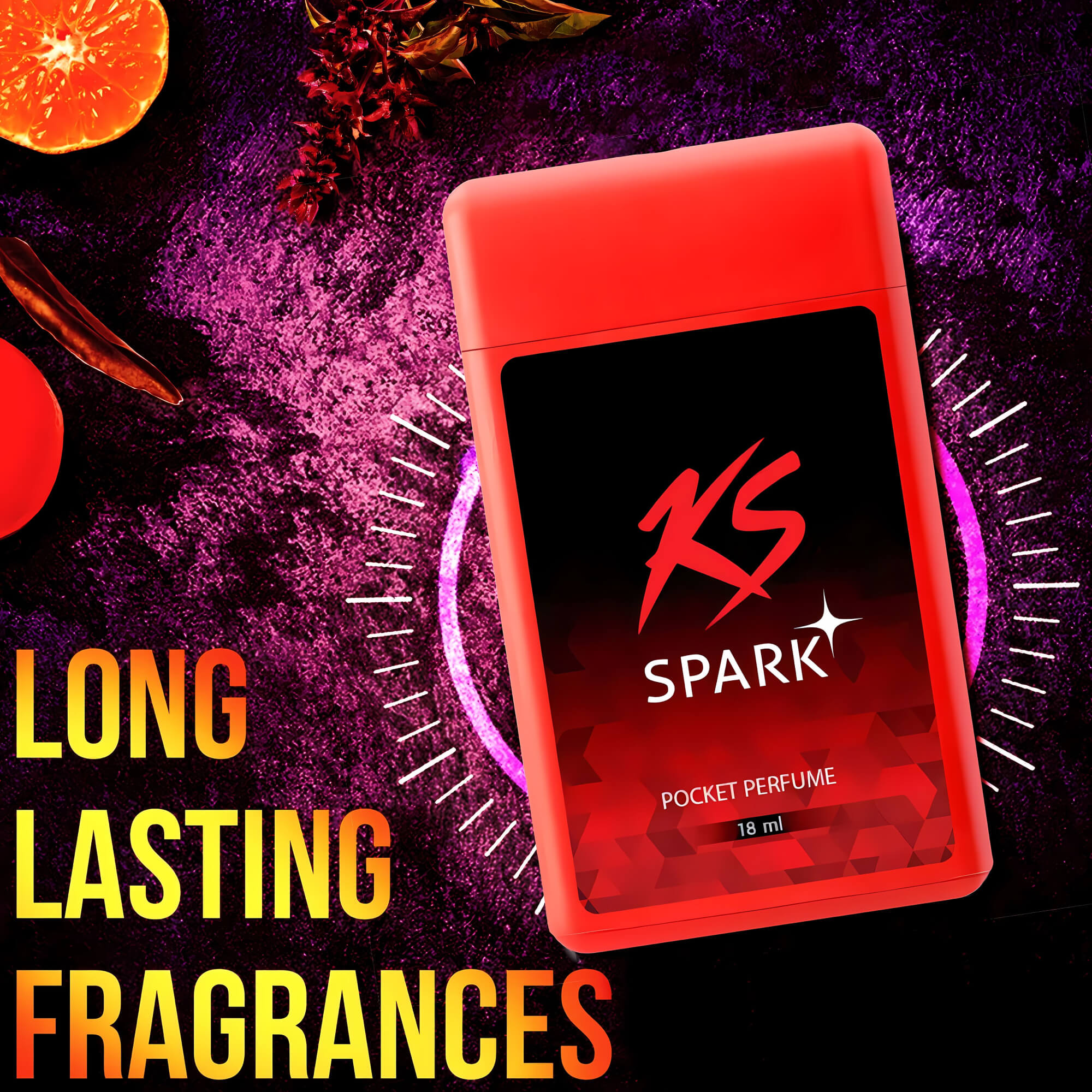 KS Pocket Perfume | 250 Sprays | Spark | Long Lasting Triple Notes ...