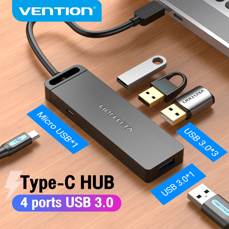 Vention Type C Hub 5 Ports USB C to RJ45 Ethernet USB 3.0 HUB with ...