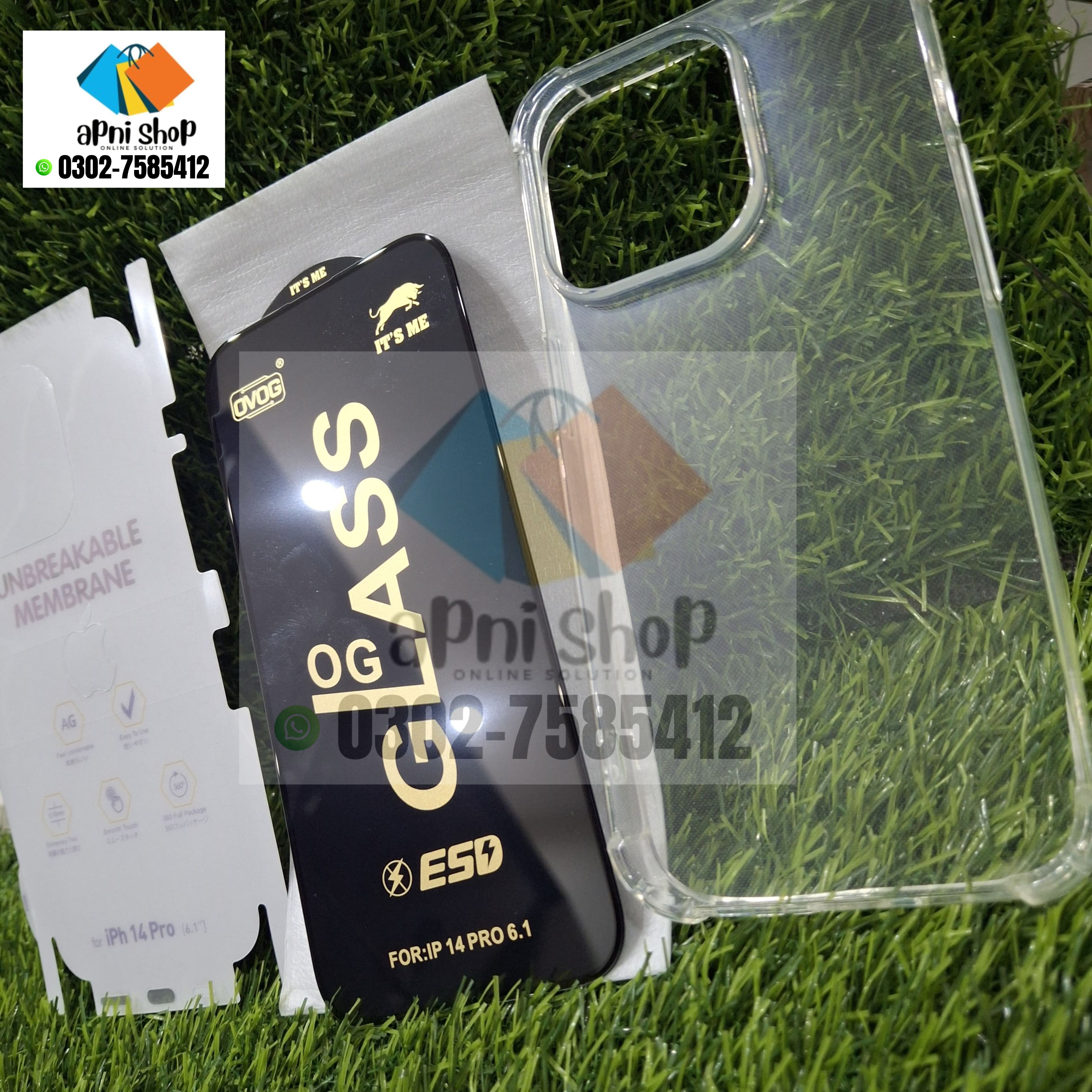 (3-in-1) iPhone 15:- OG Glass Screen Protector, Unbreakable Back ...