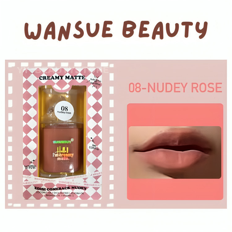 WANSUE BEAUTY Creamy Matte 4ml Nude And Pink Edition Edisi Comeback ...