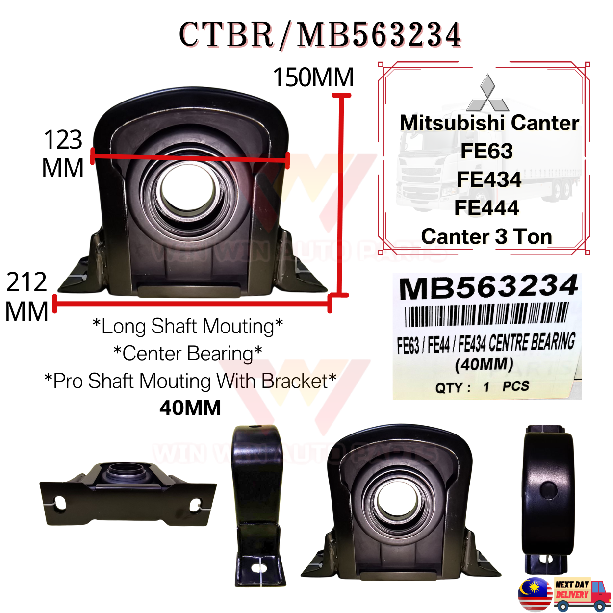 CTBR/ MB563234-FS Mitsubishi Canter FE63/FE434/FE444 Canter 3 Ton (40MM ...