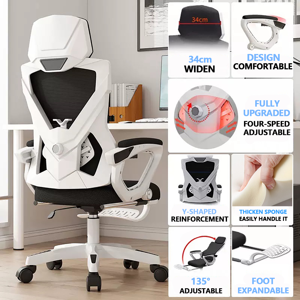 [Cod] Gaming Chair Computer Chair Office Chair Ergonomic Chair Gaming ...