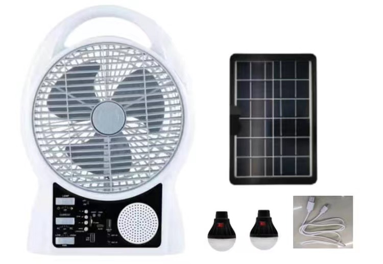 BOSCA BSF-8029 Solar Charging Box Fan 8 Inch with Solar Panel 6V 6W ...