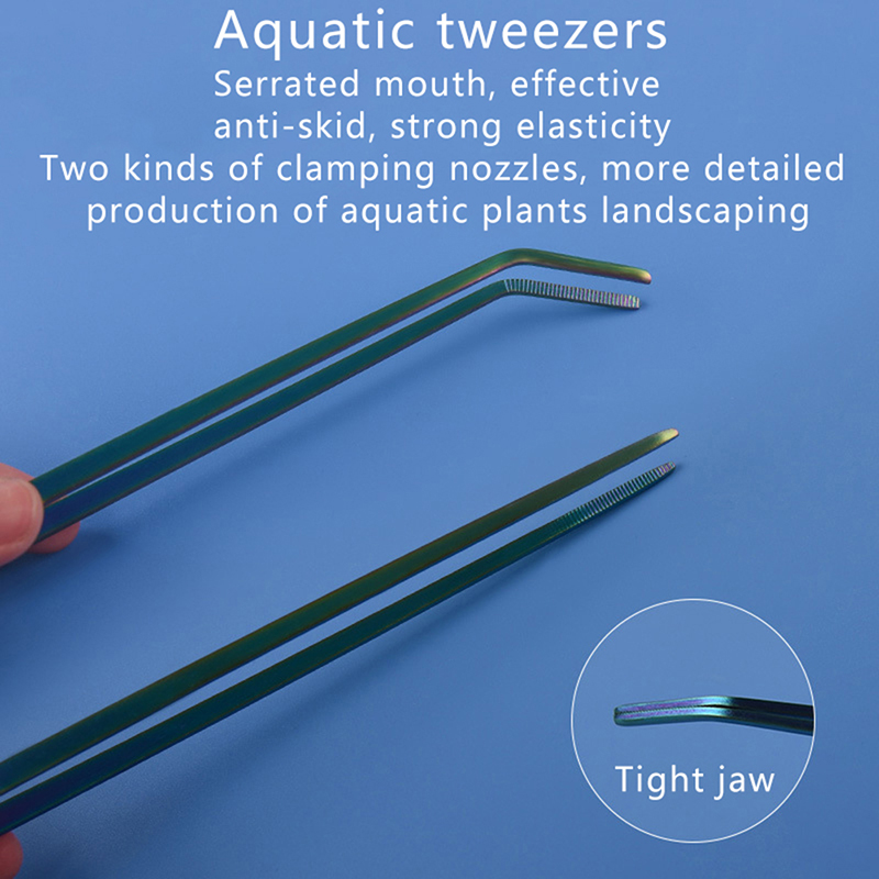 Aquarium Scissor Tweezer Tools Colorful Water Grass Fish Tank Plants ...