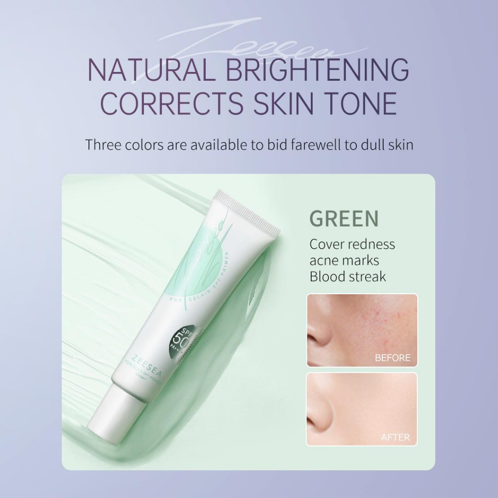 ZEESEA Primer Sunscreen Spf 50 Pa++++ Oil-Free Lightweight Brightening ...