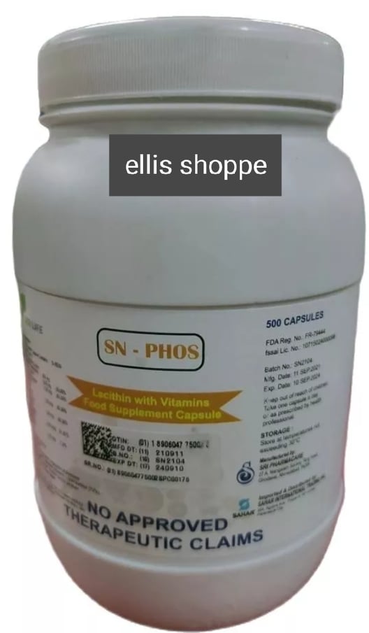 SN Phos - Essential Phospholipids Lecithin with Vitamins Food ...