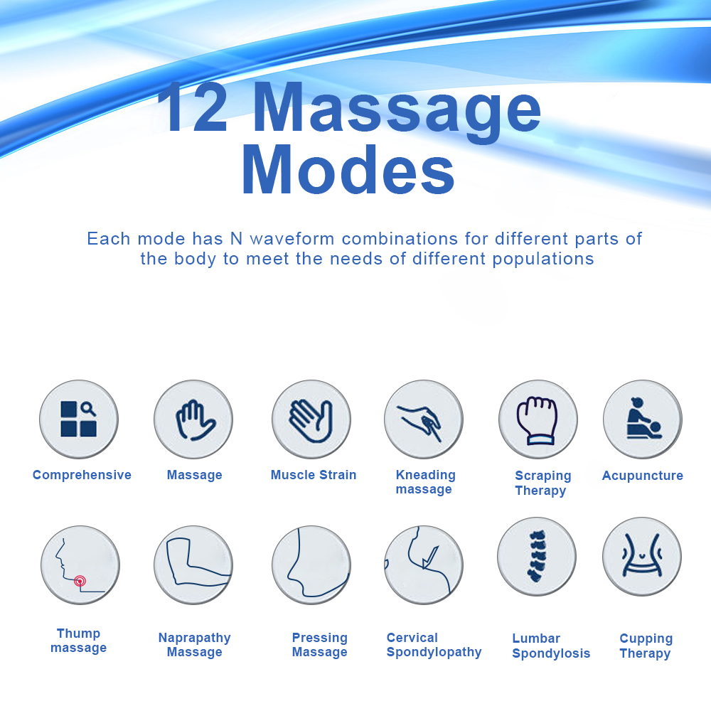 Tens Machine EMS Muscle Low/Medium Frequency Therapy Device Electric ...